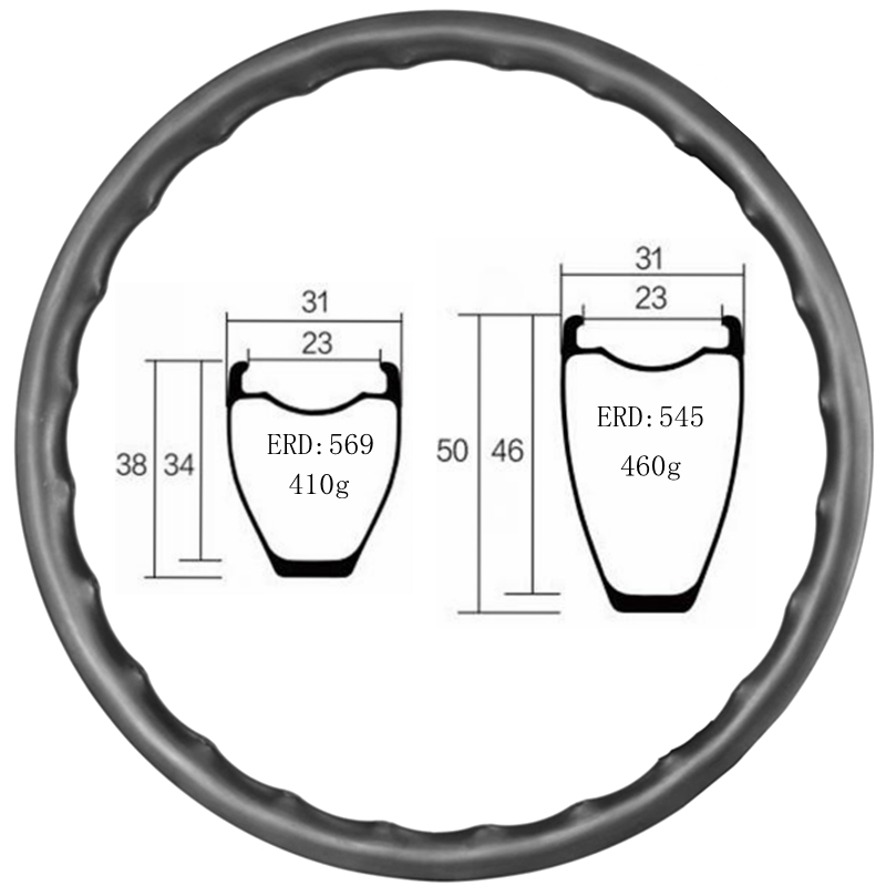 Custom Carbon Fiber 18 Inch Rims BMX 355 Clincher Bicycle Rim, Carbon ...